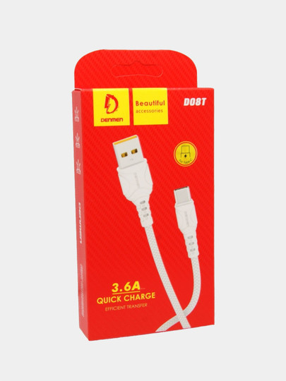 Кабель DENMEN D08T USB Cable Type-C в Ташкенте цена 12000 сум от Uzum ...