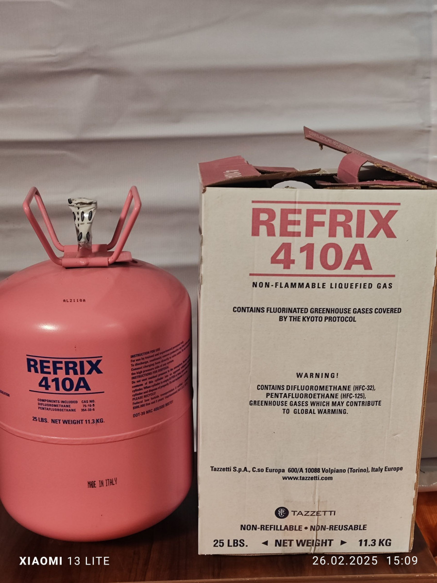 Фреон R-410А Tazzetti Refrix® (Италия) в Ташкенте цена 1560000 сум от ...