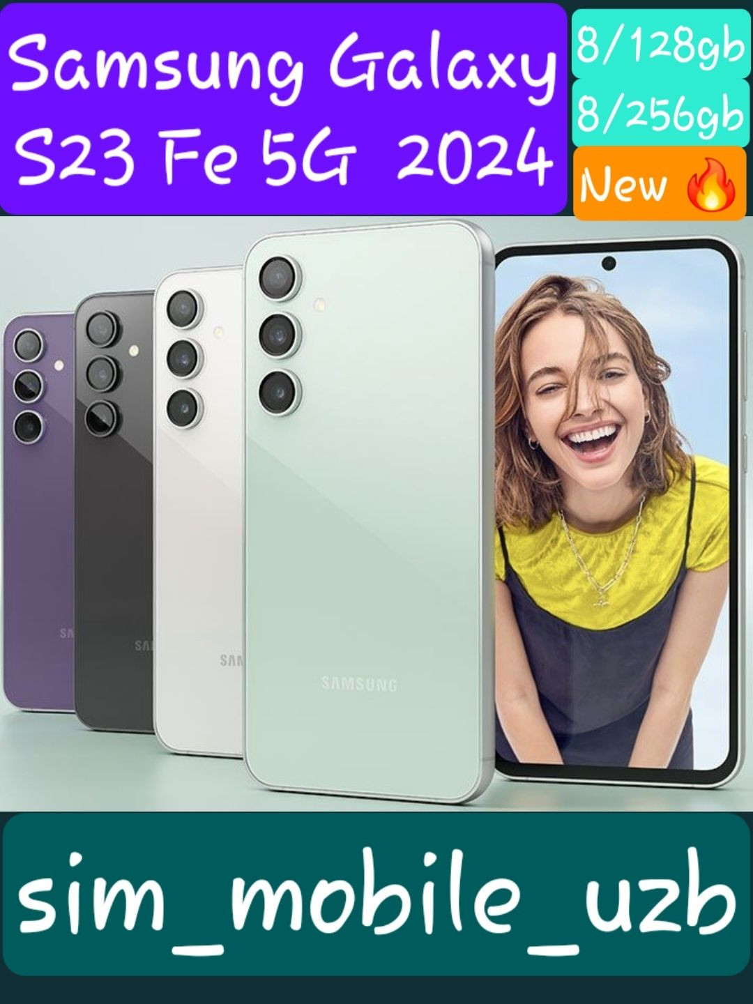 Смартфон Samsung Galaxy S23 FE 8/128GB Toshkentda hududida, narxi ...